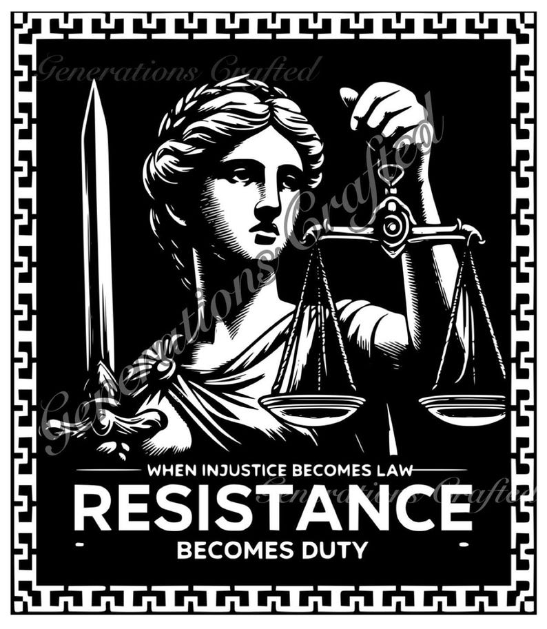 When Injustice Becomes Law RESISTANCE Becomes Duty SVG and PNG - Etsy