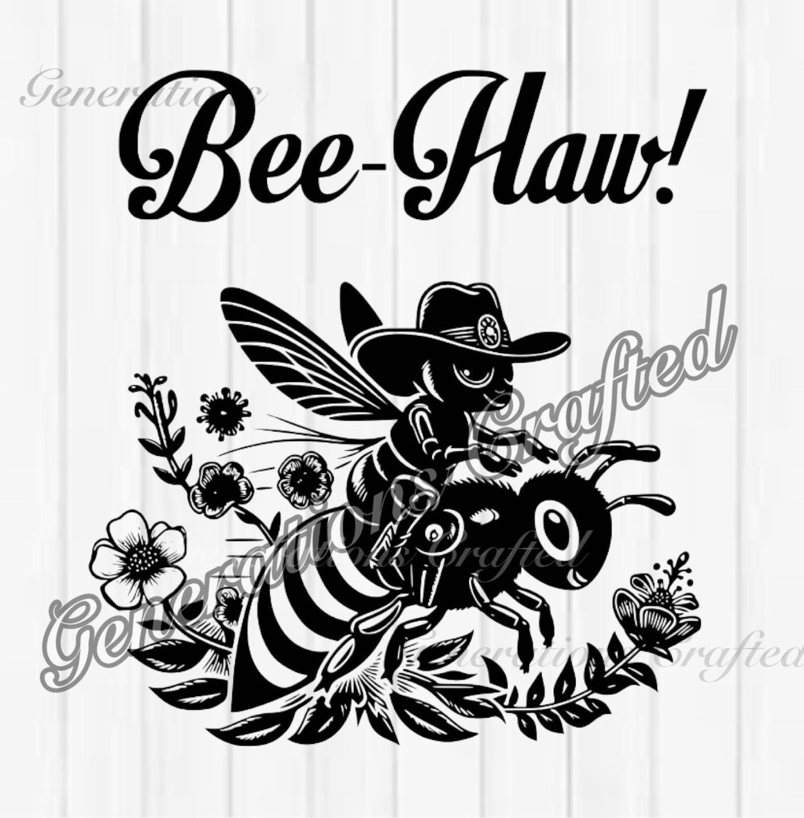 Bee-haw- Cowgirl Bee on a Bucking Wasp Funny SVG and PNG - Etsy
