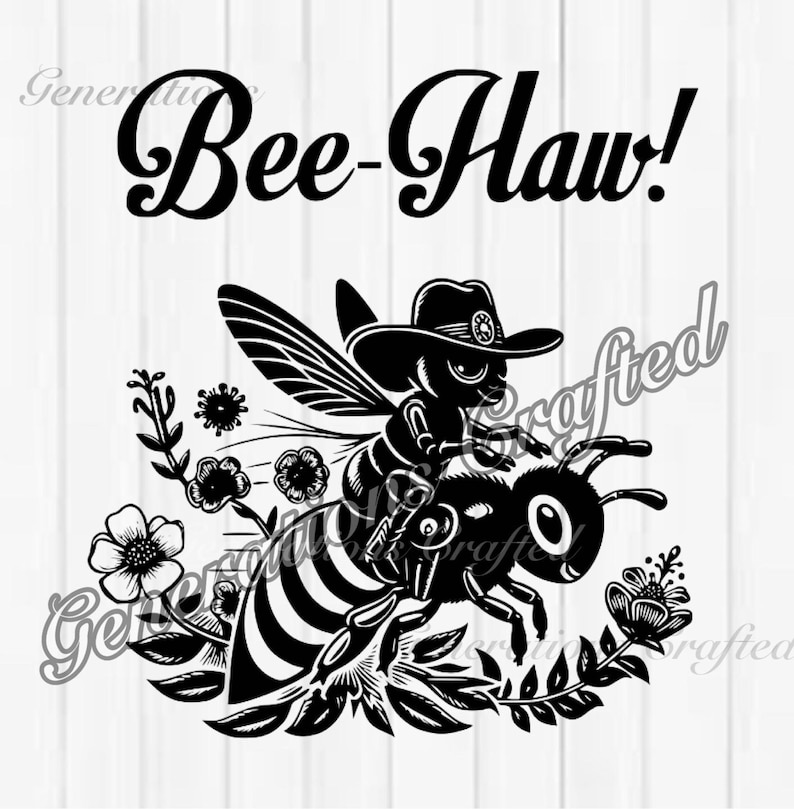 Bee-haw- Cowgirl Bee on a Bucking Wasp Funny SVG and PNG - Etsy