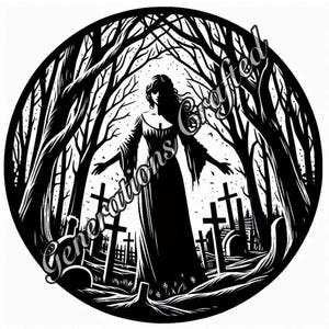 Cemetery Spirit SVG and PNG - Etsy