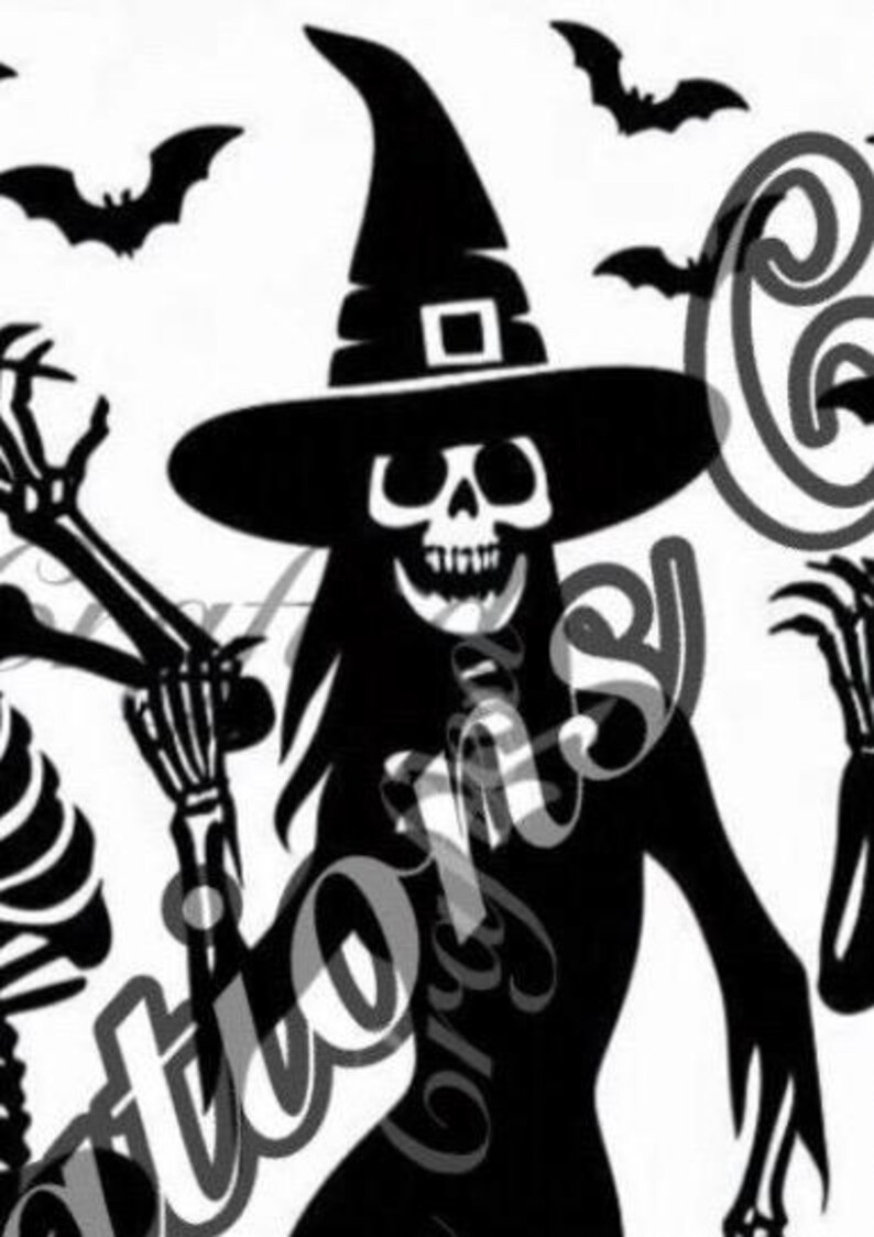 It Was a Graveyard Smash- Witch Skeletons SVG and PNG - Etsy