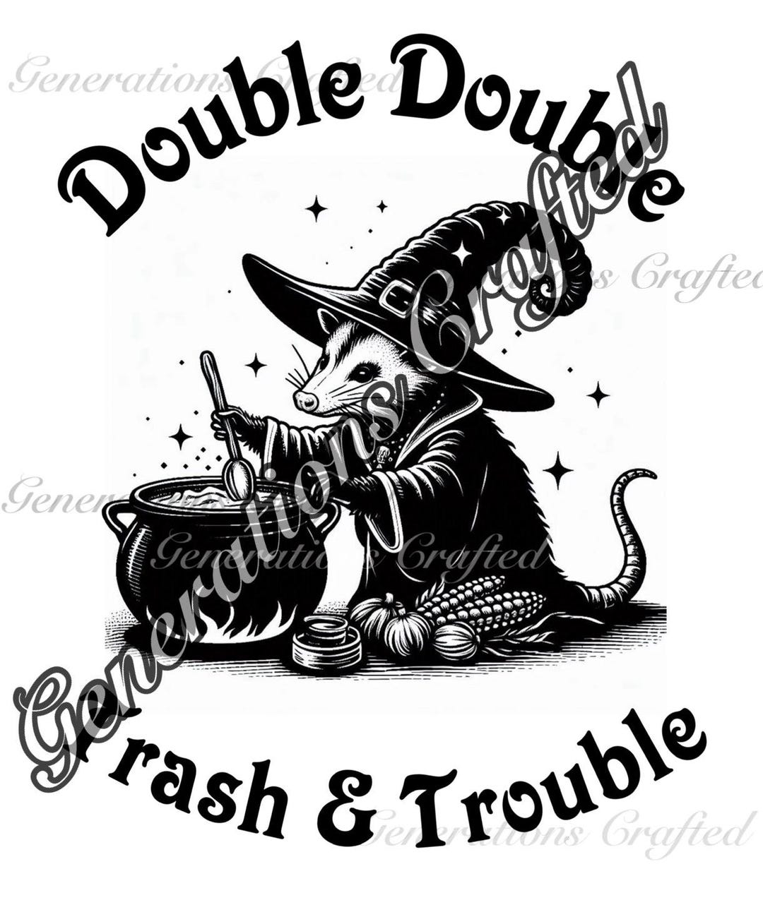 Double Double Trash & Trouble SVG and PNG - Etsy