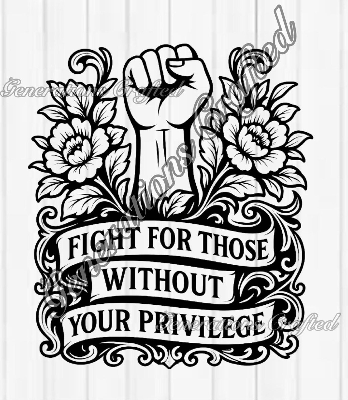 Fight for Those Without Your Privilege SVG and PNG - Etsy