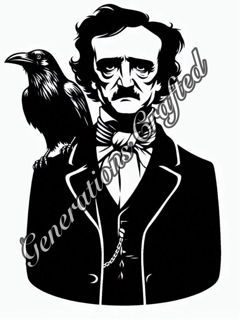 Edgar Allan Poe Bust Four Pack SVG and PNG Bundle - Etsy