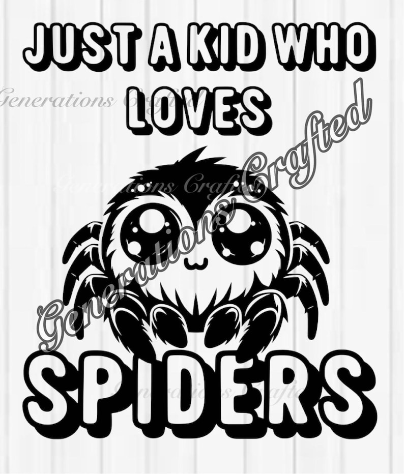 Just a Kid Who Loves Spiders- Cute Jumping Spider SVG and PNG - Etsy