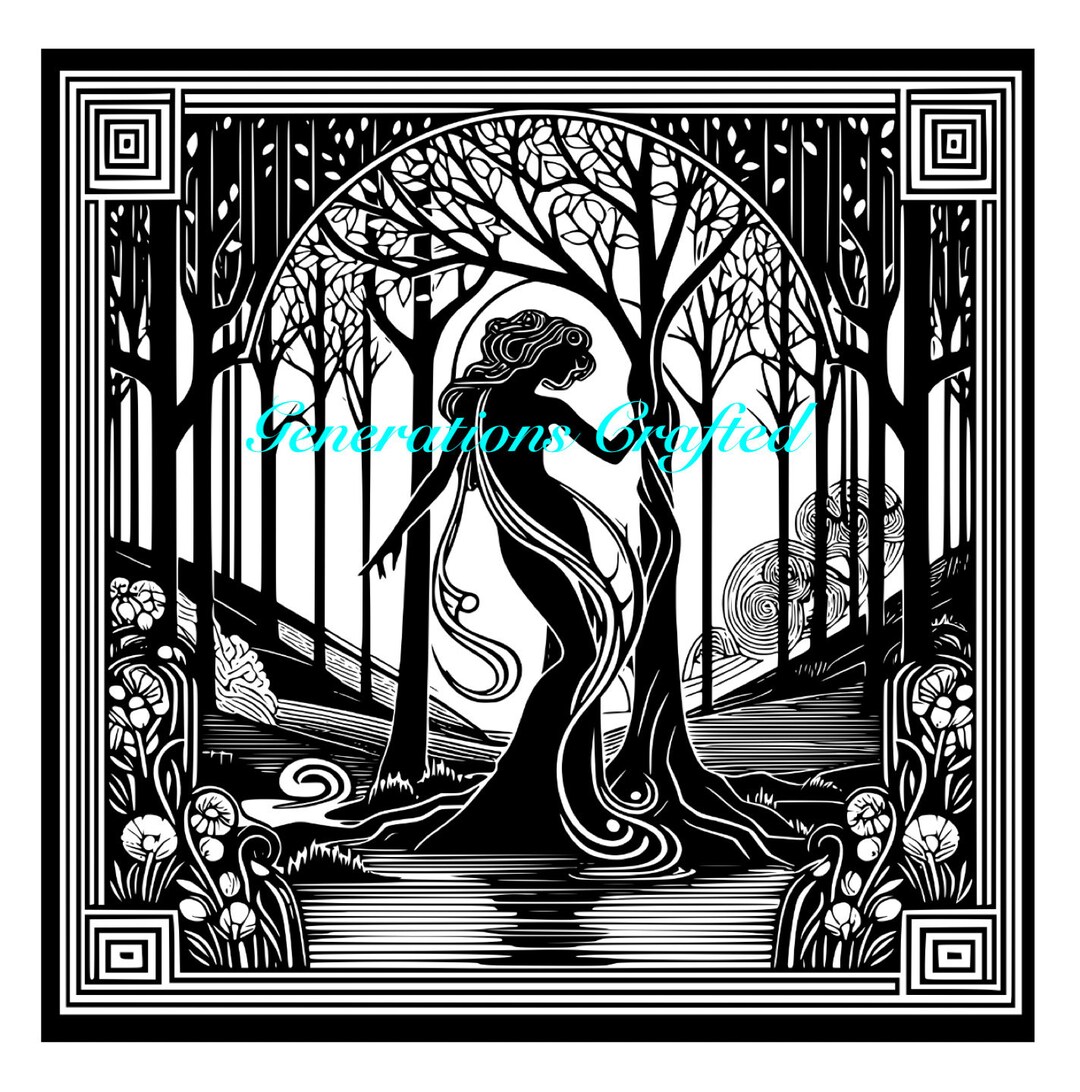 A Greek Tree Nymph SVG - Etsy