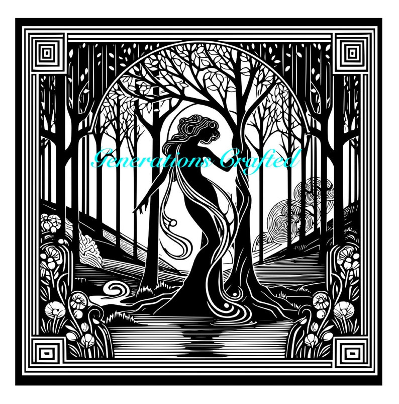A Greek Tree Nymph SVG - Etsy