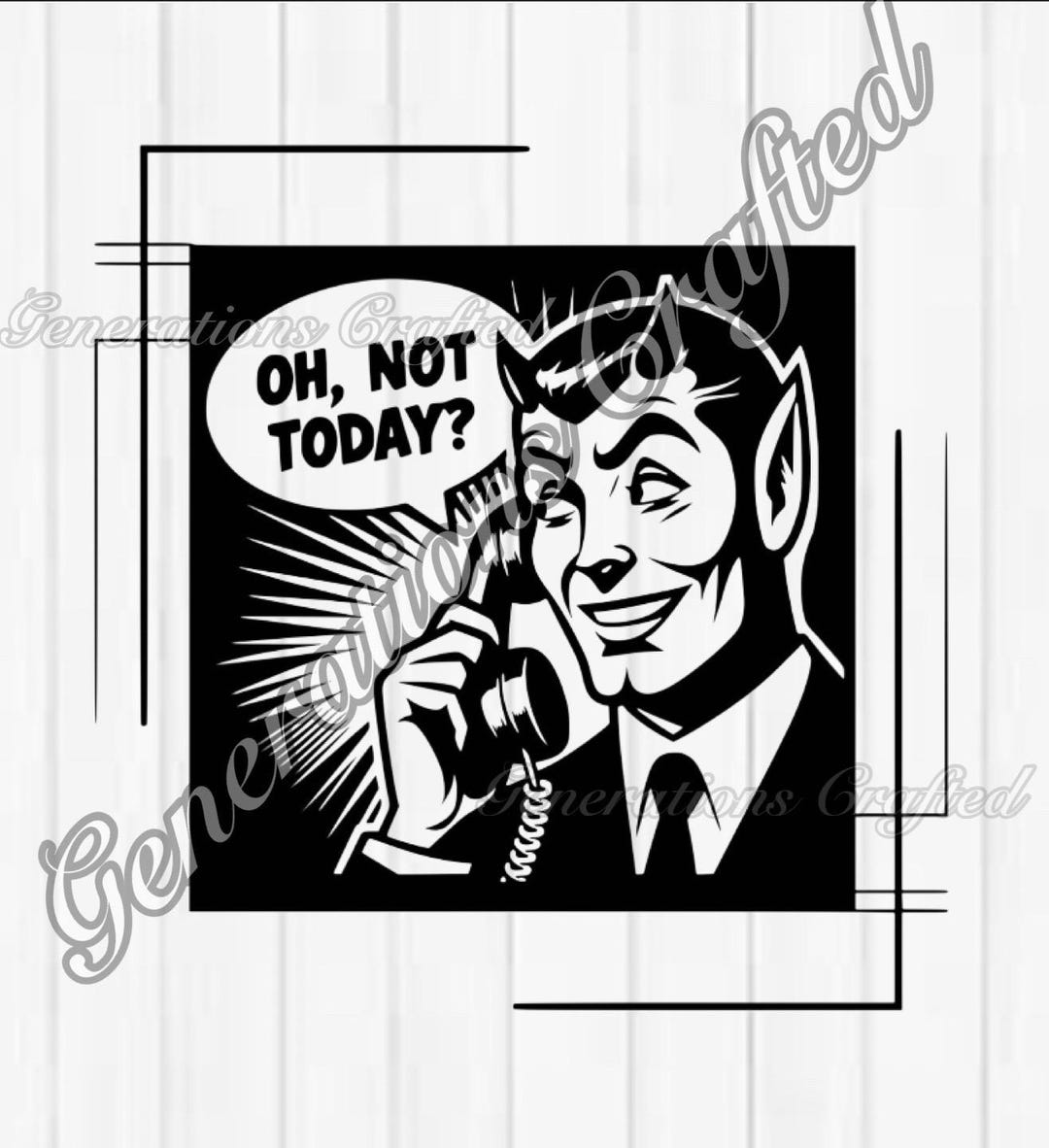 Not Today Satan SVG and PNG - Etsy