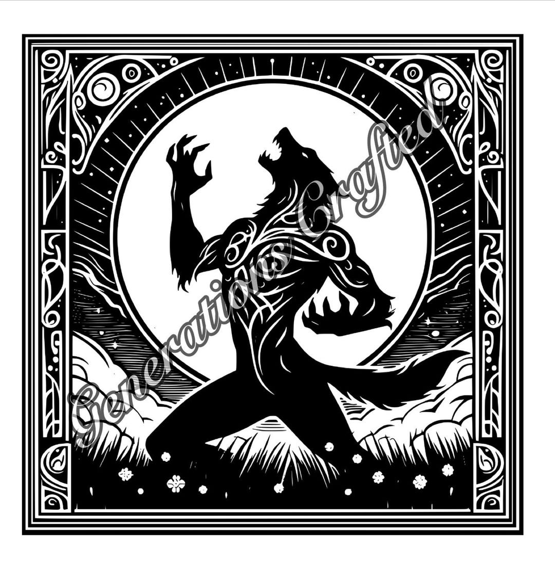 Celtic Werewolf SVG and PNG - Etsy