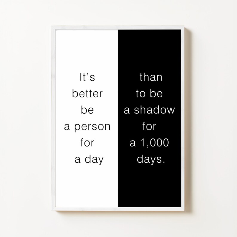 Inspirational Quotes Print, Inspiring Words, Black White Life Truth ...