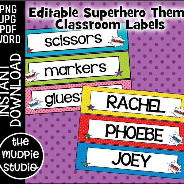 Superhero Classroom Decor - Etsy