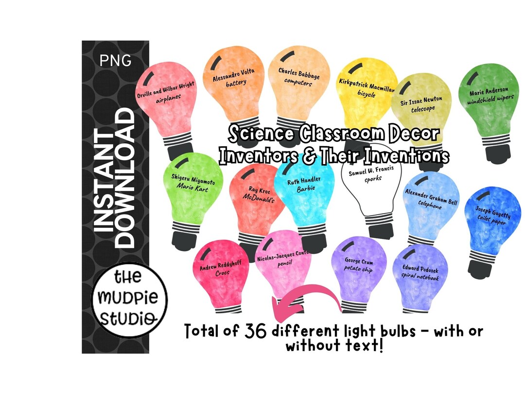 Science Inventor Invention Bulletin Board Poster Set - Science Class ...