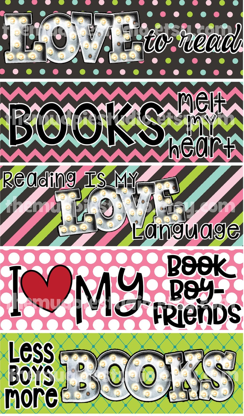 I Love to Read Printable Bookmarks – Teacher Gift (PDF, JPG, PNG) - Etsy
