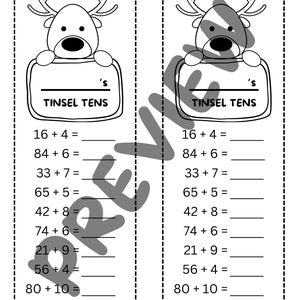 Merry Math Fact Fluency Strips and Holiday Bulletin Board - Etsy