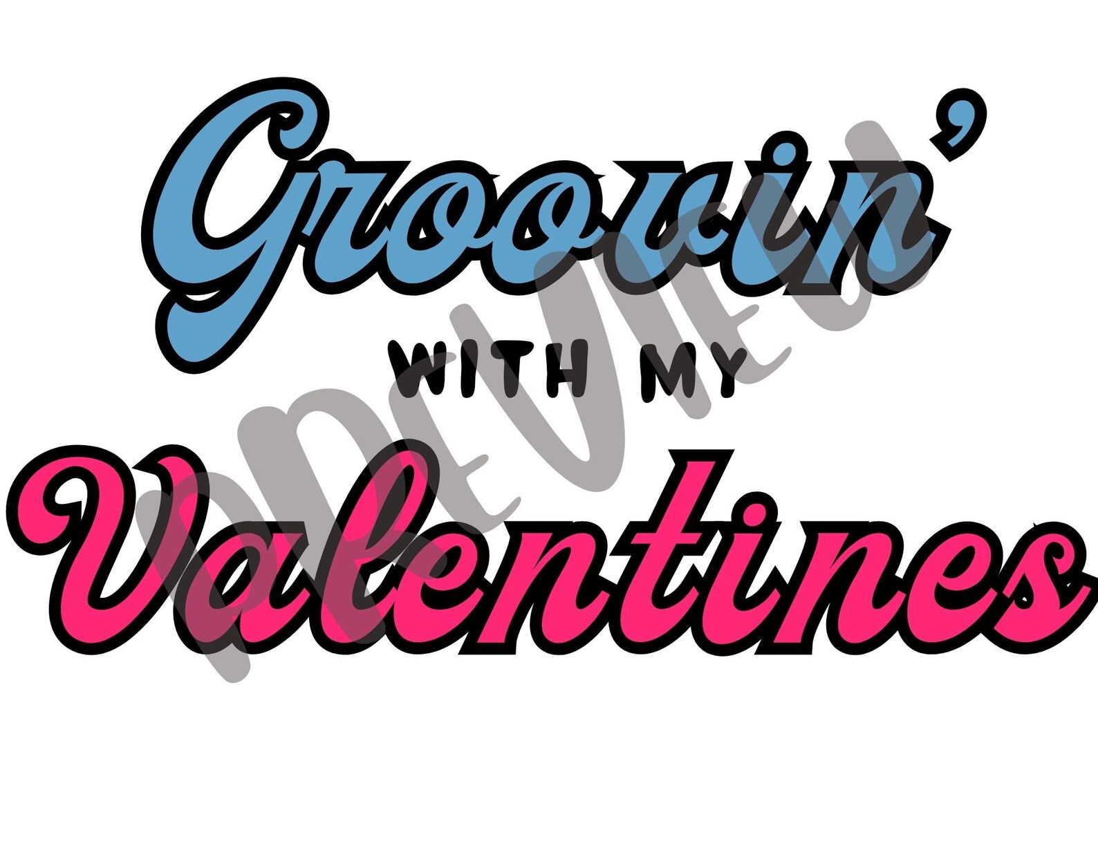 Retro Groovy Valentine Bulletin Board Kit Set - Pink Black Retro ...