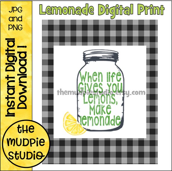 Craft Supplies & Tools Paper Lemon Lemonade Stand Sign Lemonade Sign ...