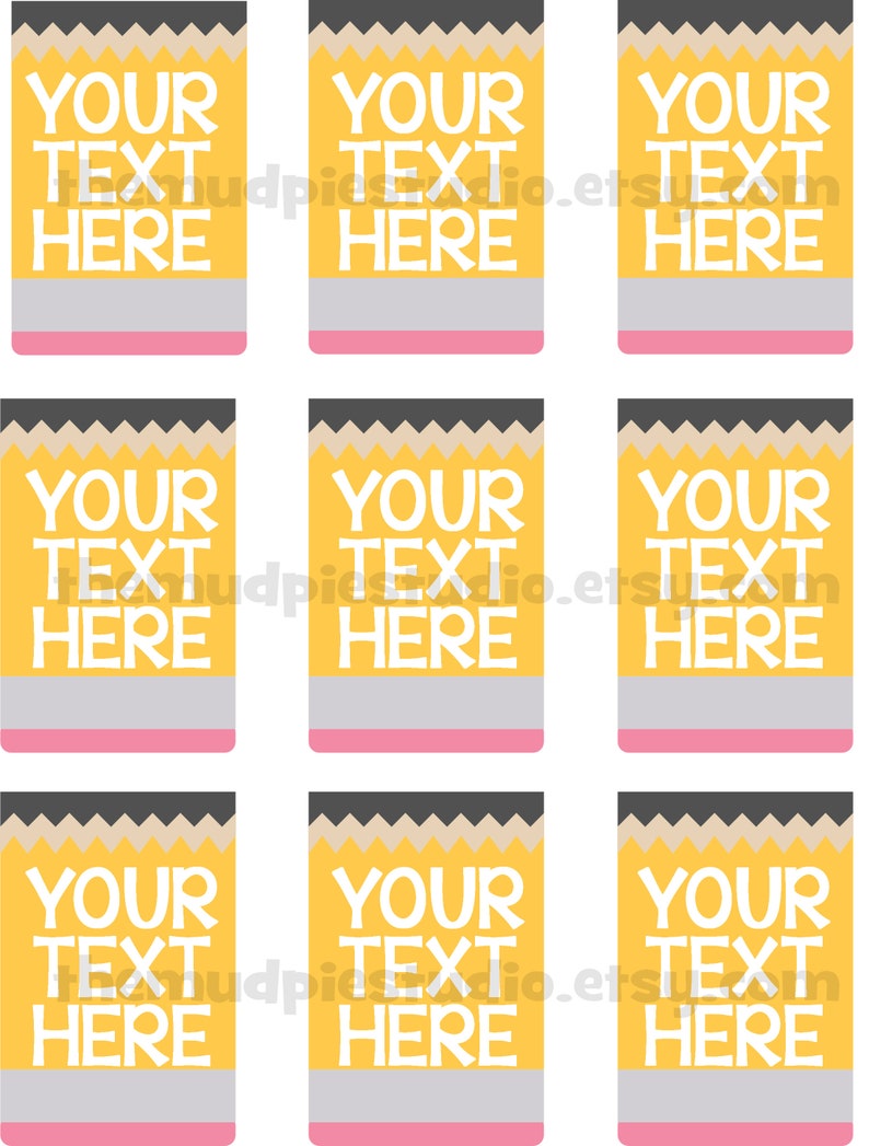 Editable Pencil Classroom Tag Label Classroom Decor Pencil | Etsy