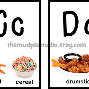 Alphabet Printable, Kid Food ABC, Classroom Decor, Reading Teacher ...