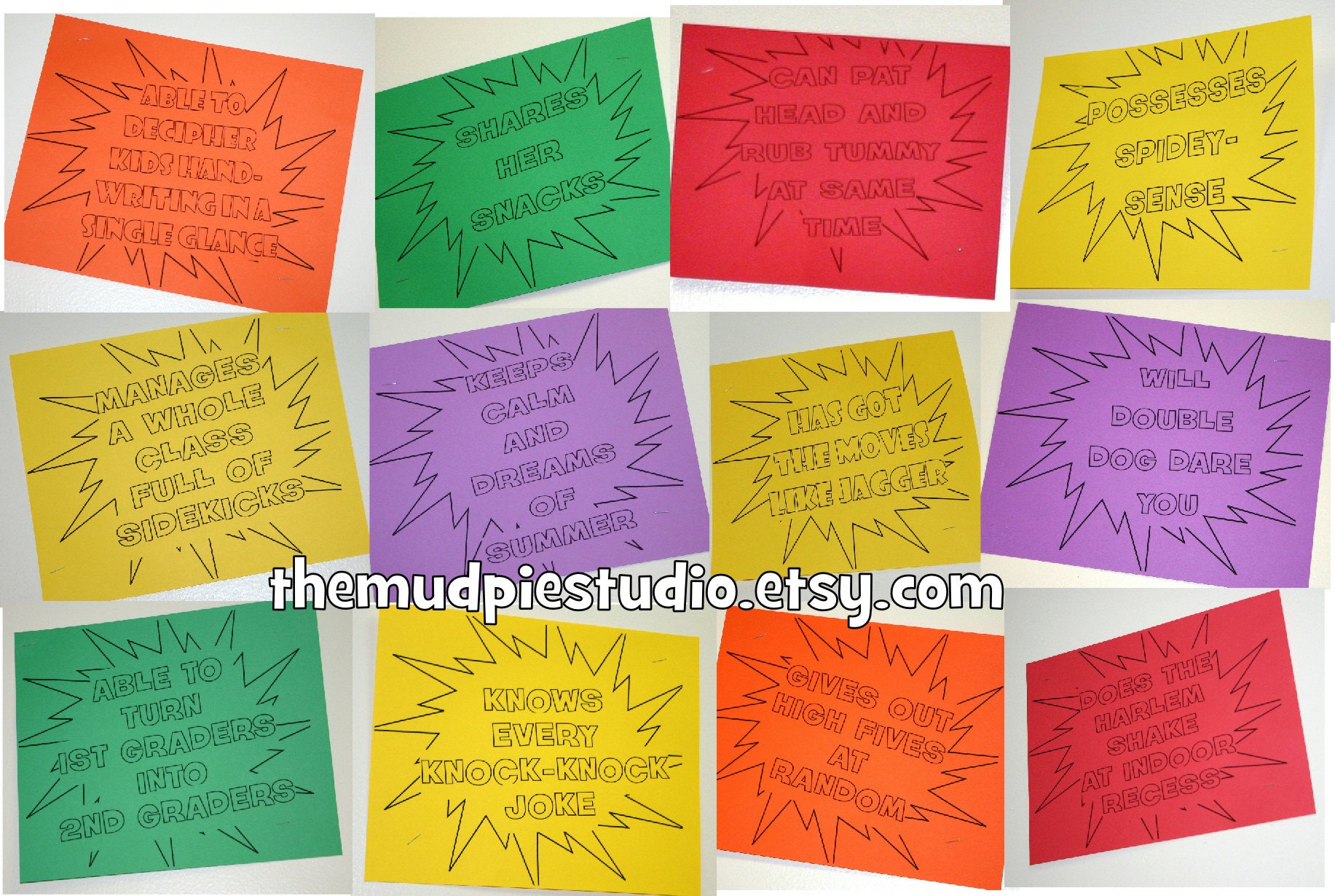 100 SUPERHERO Signs for Teacher Appreciation Thank You - Etsy Canada