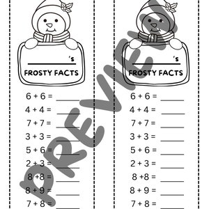 Merry Math Fact Fluency Strips and Holiday Bulletin Board - Etsy