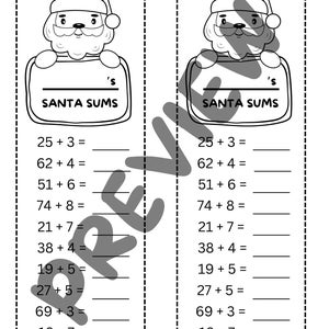 Merry Math Fact Fluency Strips and Holiday Bulletin Board - Etsy
