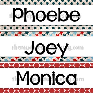 Classroom Patriotic Labels Tags Nameplate Template Tag - Etsy