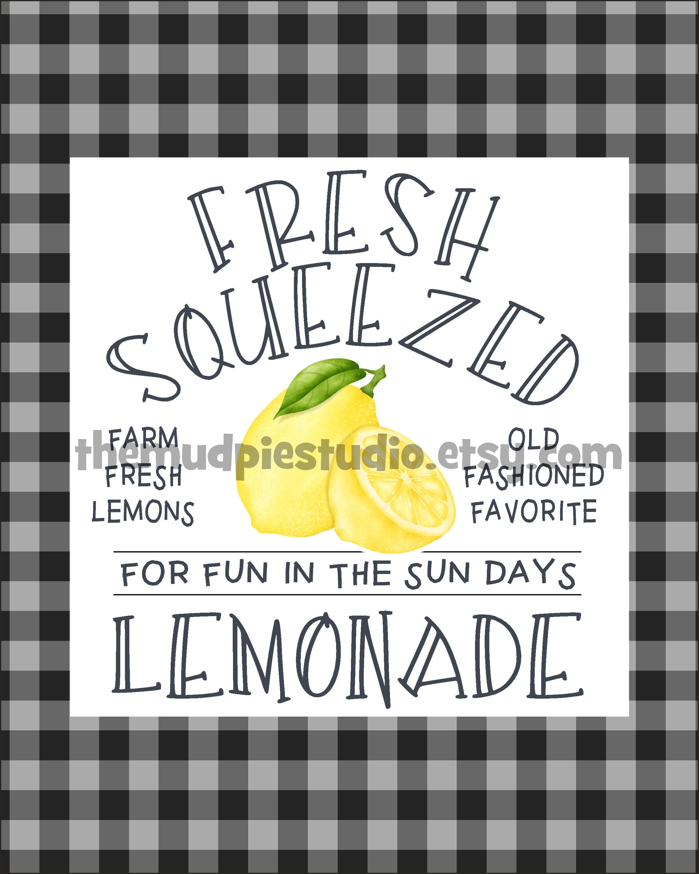 Craft Supplies & Tools Paper Lemon Lemonade Stand Sign Lemonade Sign ...