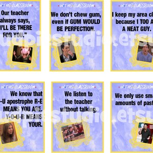 Friends Class Rule Posters - Friends Classroom, Printable, High School ...