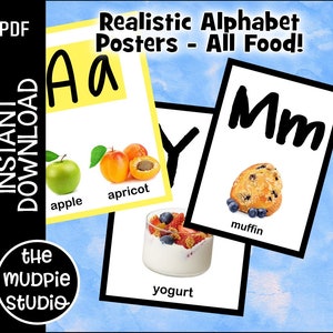 Alphabet Printable, Kid Food ABC, Classroom Decor, Reading Teacher ...