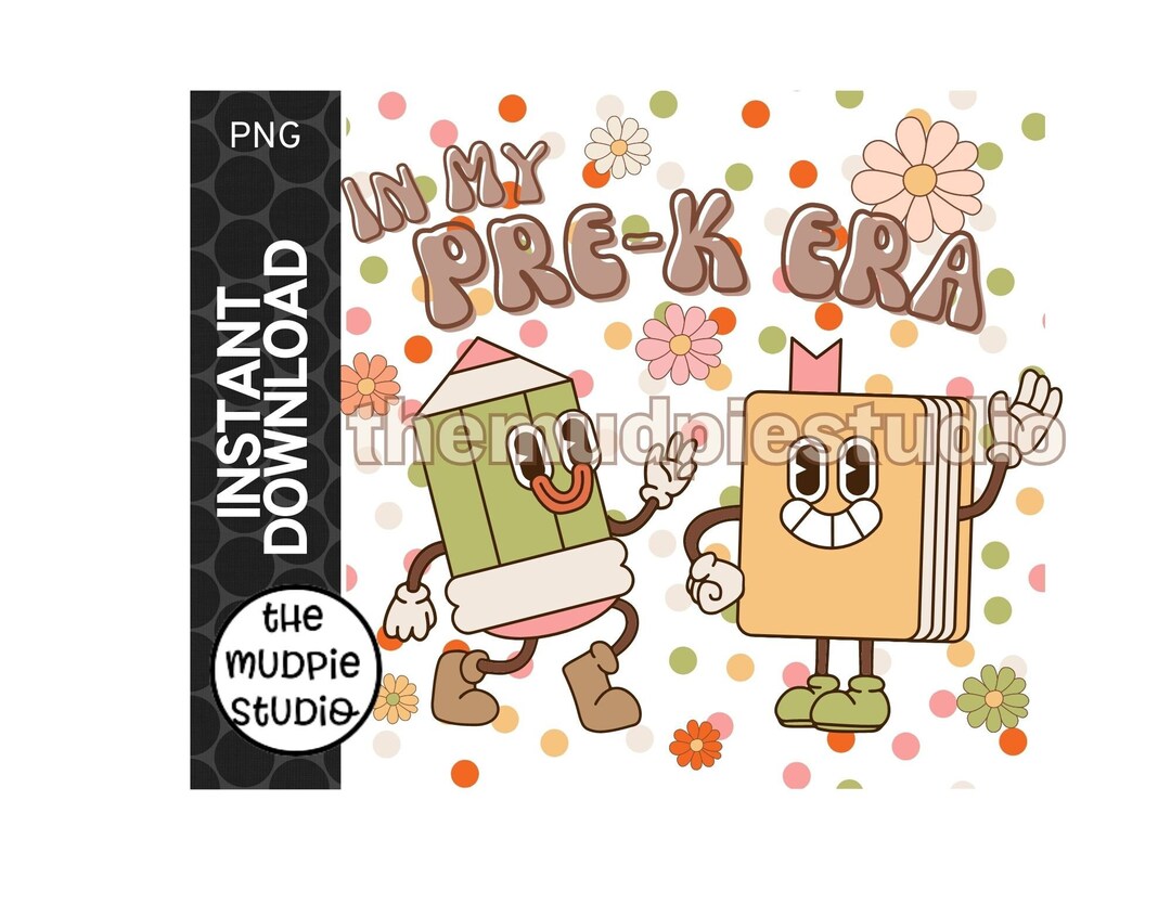 In My Era Teacher Grades Prek-5 School Groovy Retro Hippie - PNG IMAGE ...