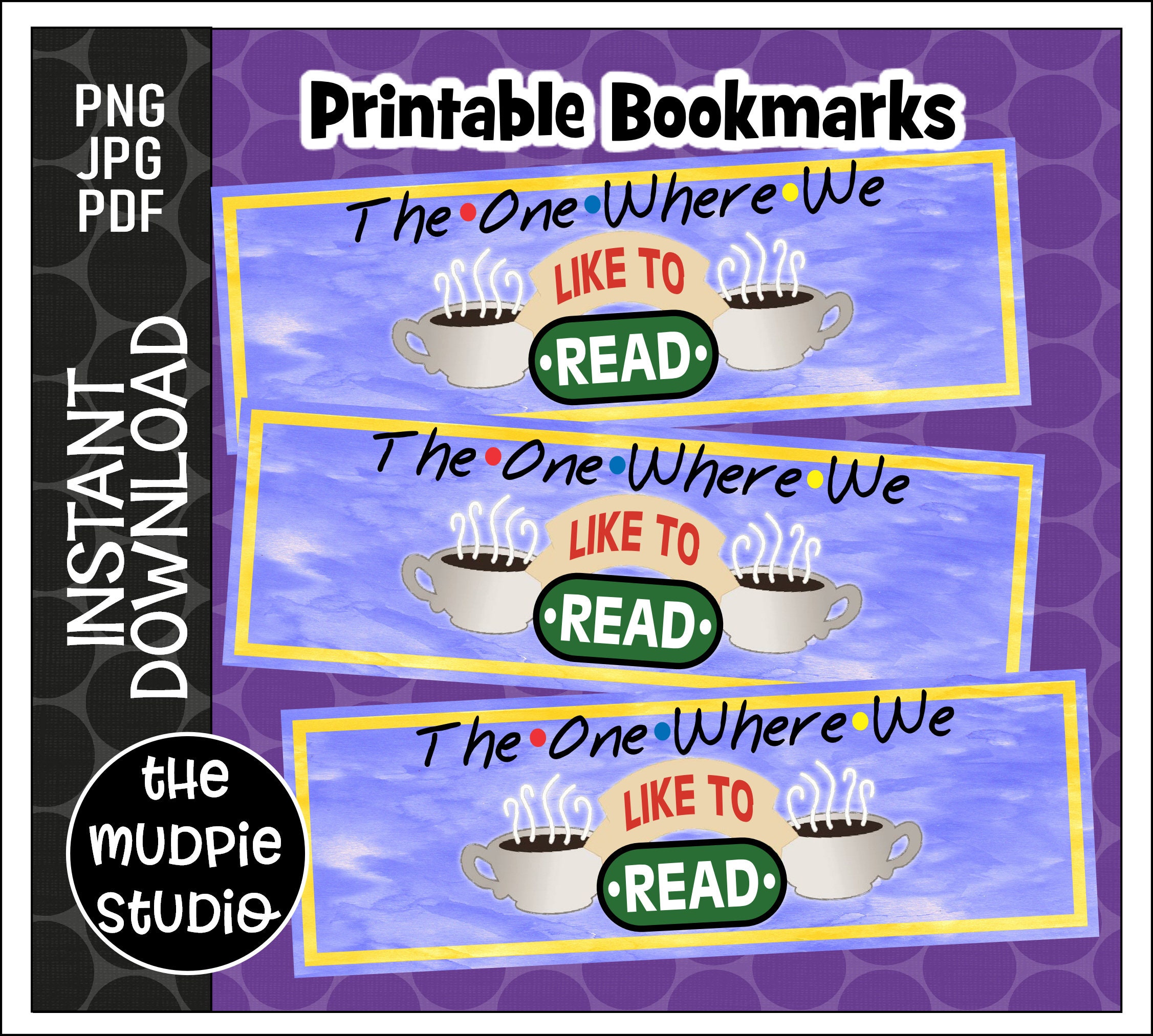 The One Where We Like to Read Bookmark - Read Tag, Read Topper ...