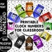 Printable Clock Numbers - PDF, Classroom Decor, Teacher Printable ...