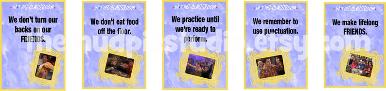 Friends Class Rule Posters Friends Classroom Printable - Etsy