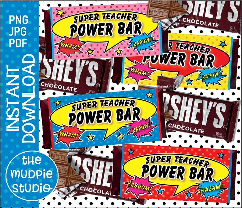 Teacher Appreciation Thank You Candy Bar Wrapper Teacher - Etsy