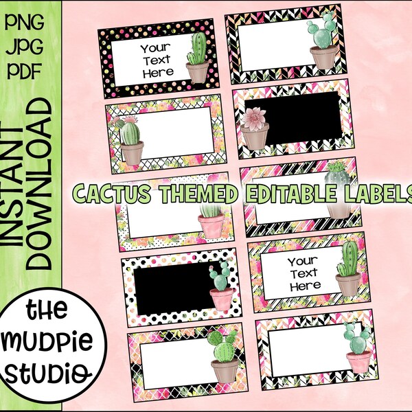 Cactus Classroom Decor - Etsy