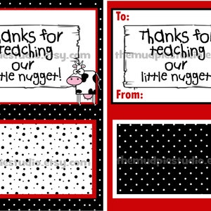 Teacher Appreciation Gift Card Holder Chicken Cow Instant | Etsy