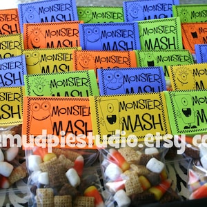 Halloween MONSTER MASH Treat Bag Topper - Digital Files - Etsy