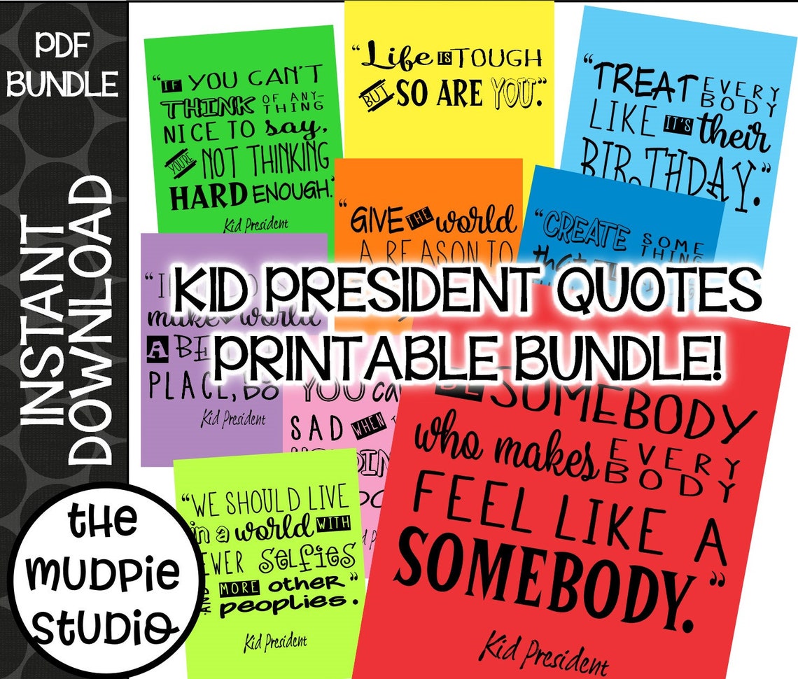Kid President Quotes Poster Set, Classroom Decor (digital Download) - Etsy