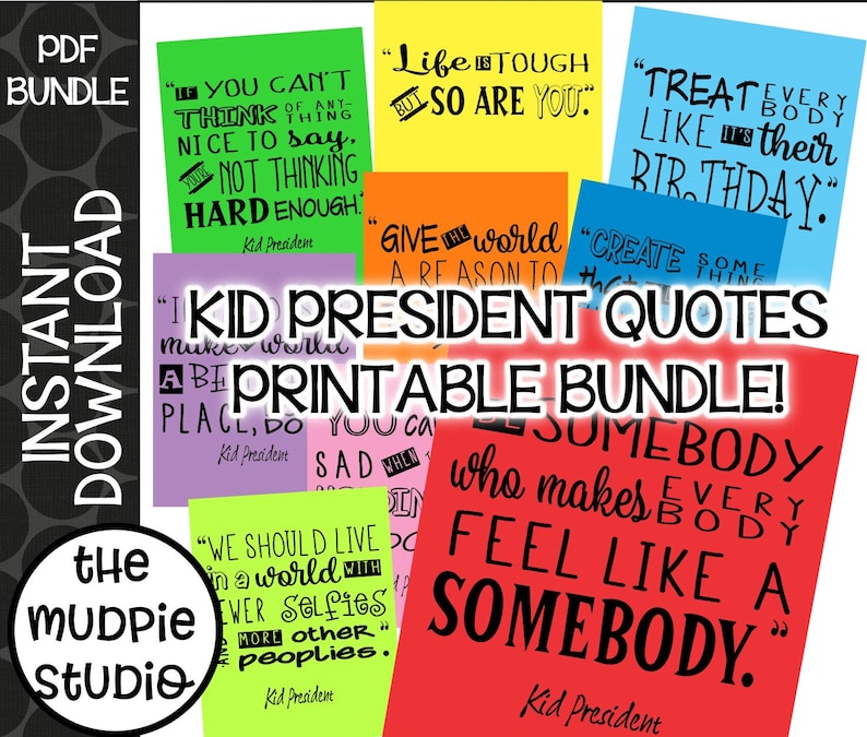 Kid President Quotes Poster Set, Classroom Decor (digital Download) - Etsy