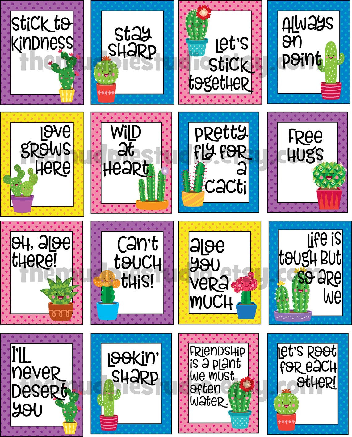 Printable Succulent Cactus Poster cactus classroom cactus | Etsy