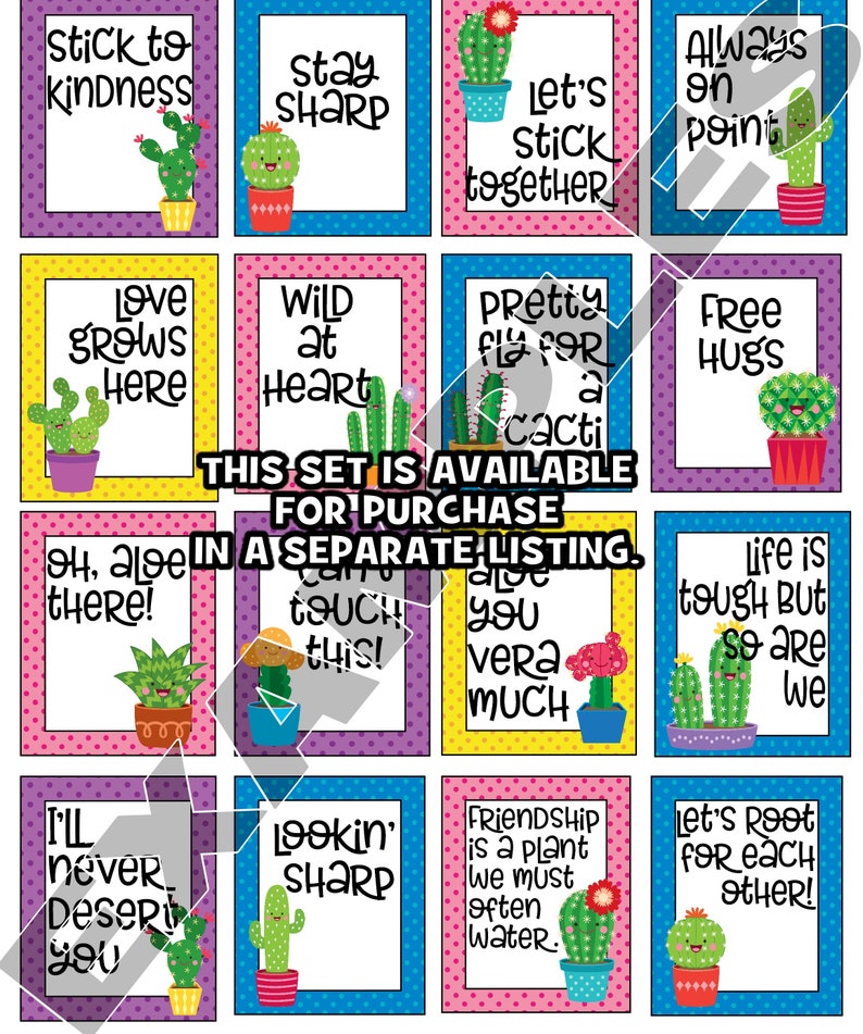 Editable Succulent Cactus Poster Cactus Classroom Cactus | Etsy