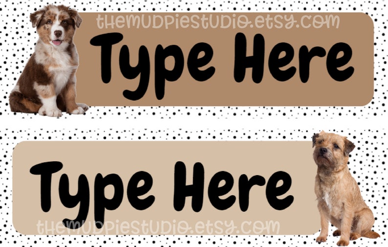 Dog Deskplates Dog Classroom Decor Printable Sign - Etsy