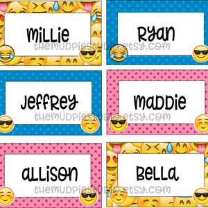 Classroom Emoji Tags - Editable, Printable, Class Label, Nameplate, Tag ...