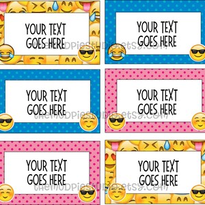 Classroom Emoji Tags - Editable, Printable, Class Label, Nameplate, Tag ...