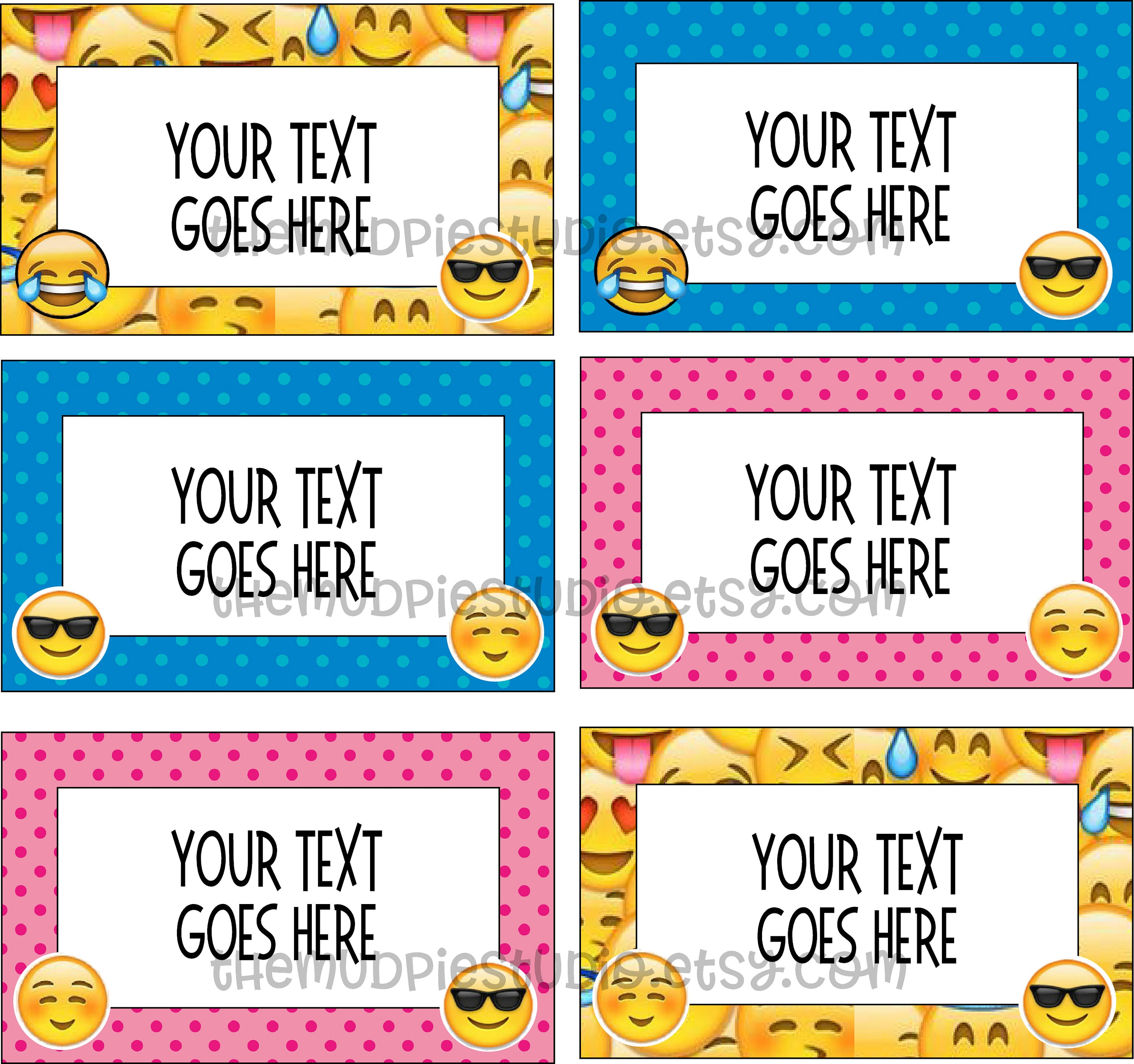 Classroom Emoji Tags - Editable, Printable, Class Label, Nameplate, Tag ...