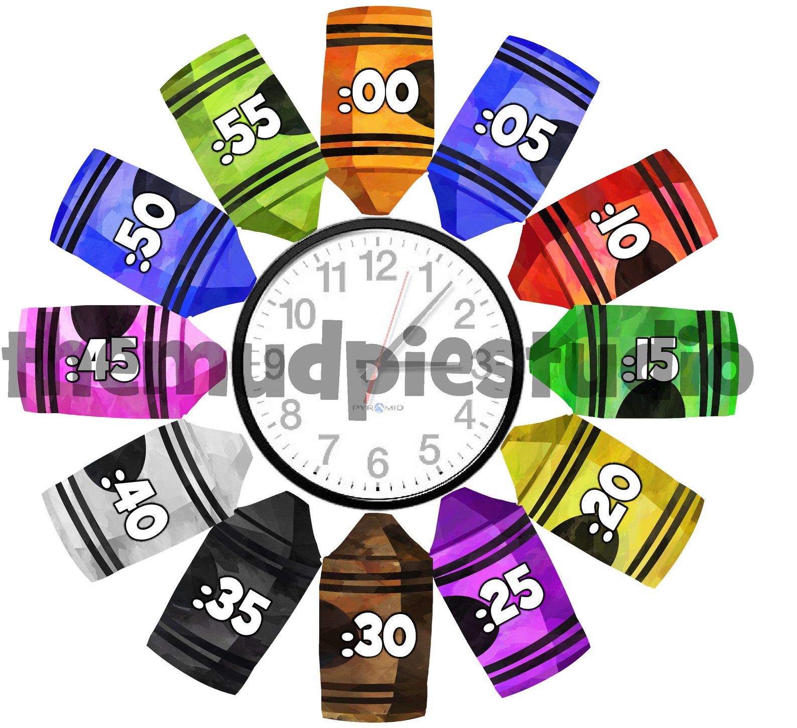 Printable Clock Numbers PDF Classroom Decor Teacher - Etsy