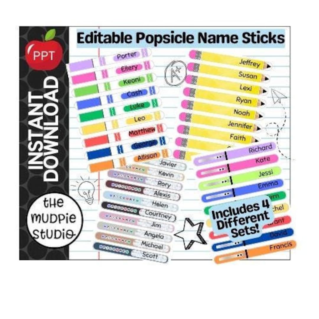 Name Sticks - Popsicle Sticks, Equity Sticks, Pencil, Classroom Decor ...