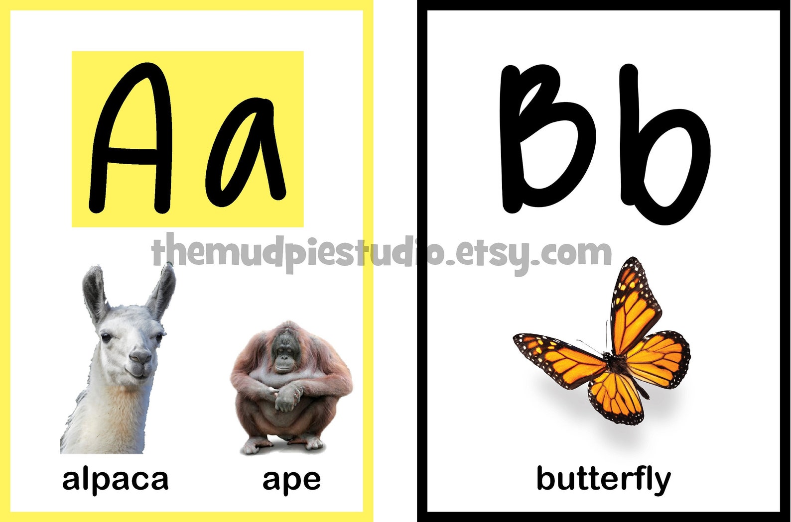 Alphabet Printable Animal Abcs Classroom Decor Reading - Etsy