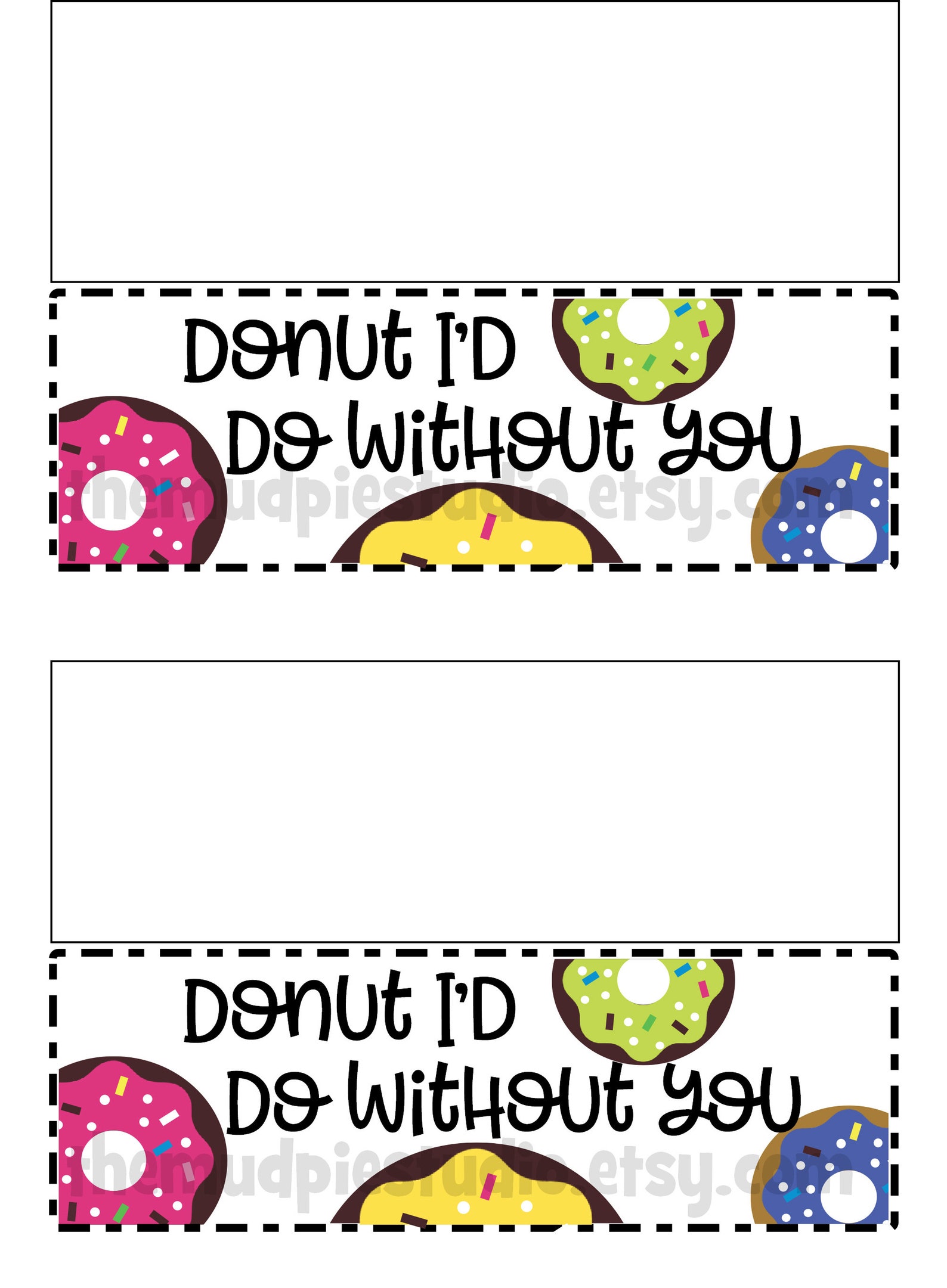Donut Tags Toppers Teacher Appreciation Thank You Tag - Etsy