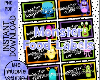 Monster Food Label - Etsy